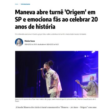 Maneva comemora 20 anos de carreira • Maneva